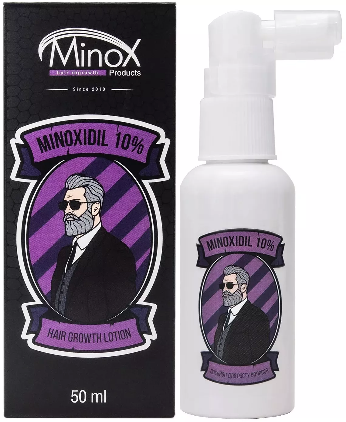 ᐈ Лосьон для роста волос и бороды Minox Hair Growth Lotion Minoxidil 10 ...